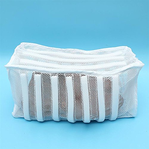 TanQiang Zippered Laundry Footwear Mesh Wash Bag Sneaker Washer Dryer White Shoes Clothes Washing Bag Home Cleaning Storage Tool Supplies