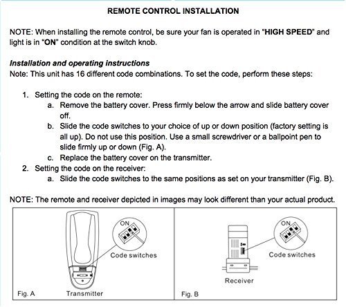 Universal Ceiling Fan Remote Control Kit with Up Down Light Replacement for Hampton Bay Harbor Breeze Hunter Litex Westinghouse 3-Speed Dimmer UC7078T UC7067RC L3H2010FANHD Fan-HD6 FAN-28R -Pikeman