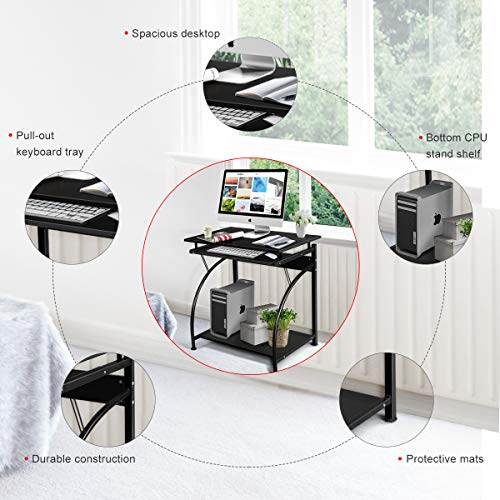 Tangkula computer desk, check the box to confirm match more than one existing, select the correct product. Some, 29" H Without Wheel, Black