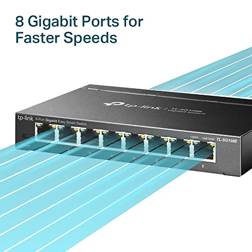 TP-LINK TL-SG108E 8-Port Gigabit Easy Smart Switch (TL-SG108E)