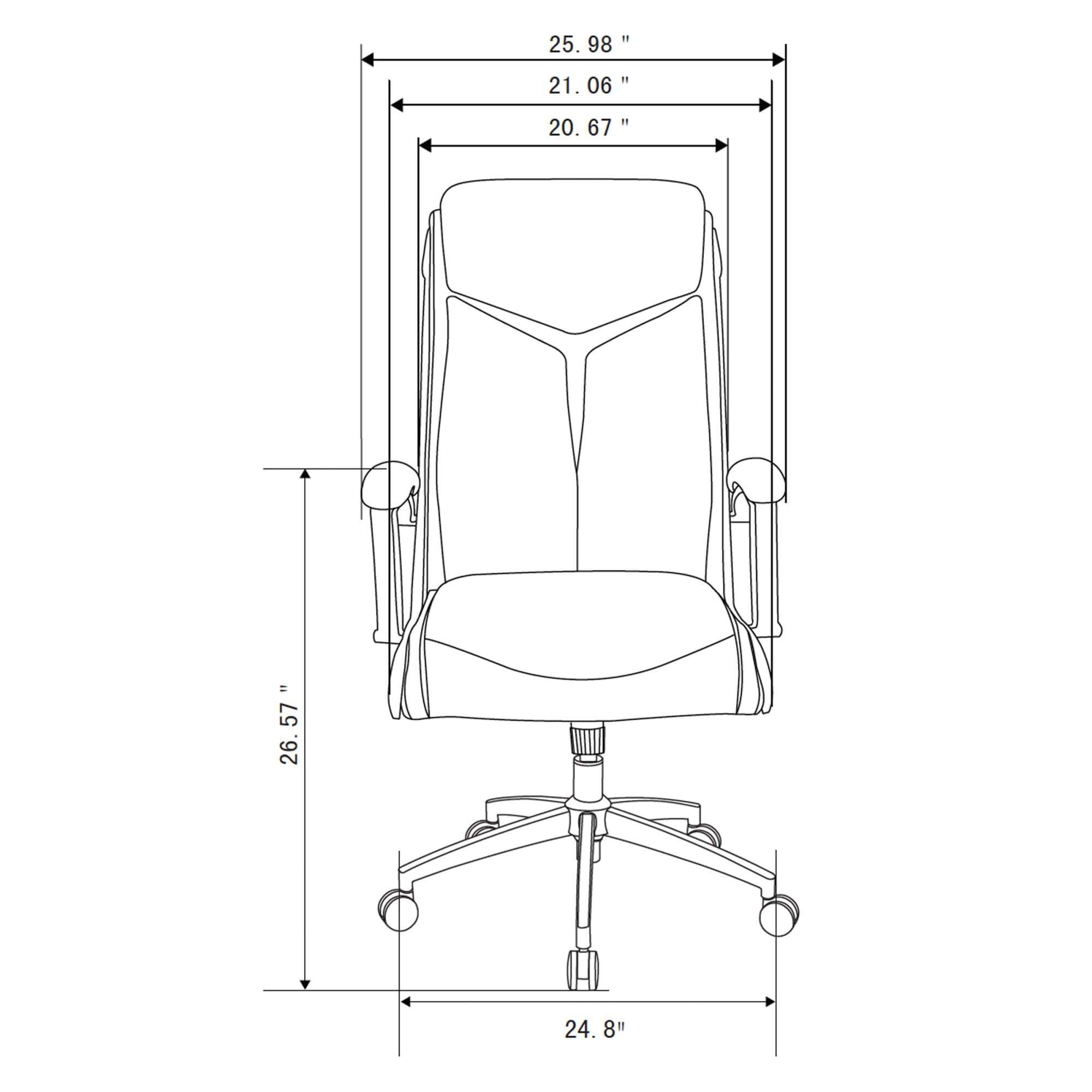 RealspaceĀ® Modern Comfort Verismo Bonded Leather High-Back Executive Office Chair, Black/Chrome, BIFMA Compliant