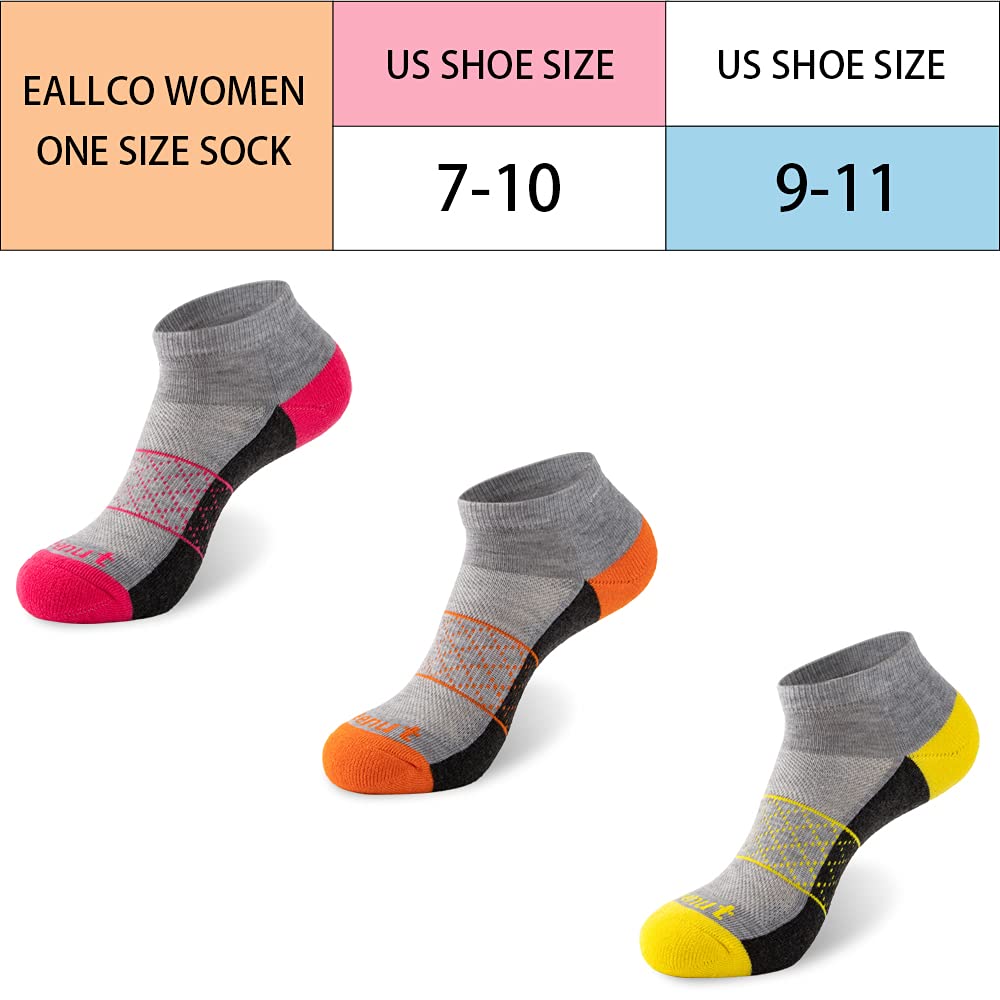 Beenut Womens Ankle Socks - 6 Pairs Running Athletic Cushioned Sole Socks, non-slip Sports Socks.