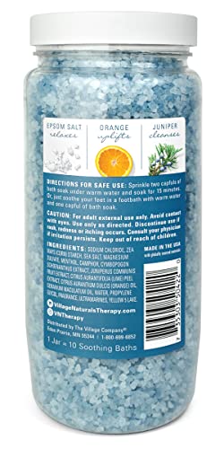 Village Naturals Therapy Tension Concentrated Mineral Bath Soak, Cedar Citrus Scent, 20 Oz, Pack of 3