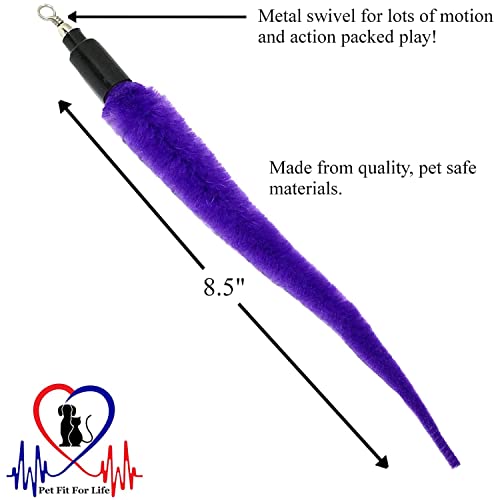 Pet Fit For Life Cat Wand Toy: 5-Piece Worm Teaser & Exerciser - Durable Flirt Pole/Cat Teaser Toy β Interactive Fun for Feline Fitness