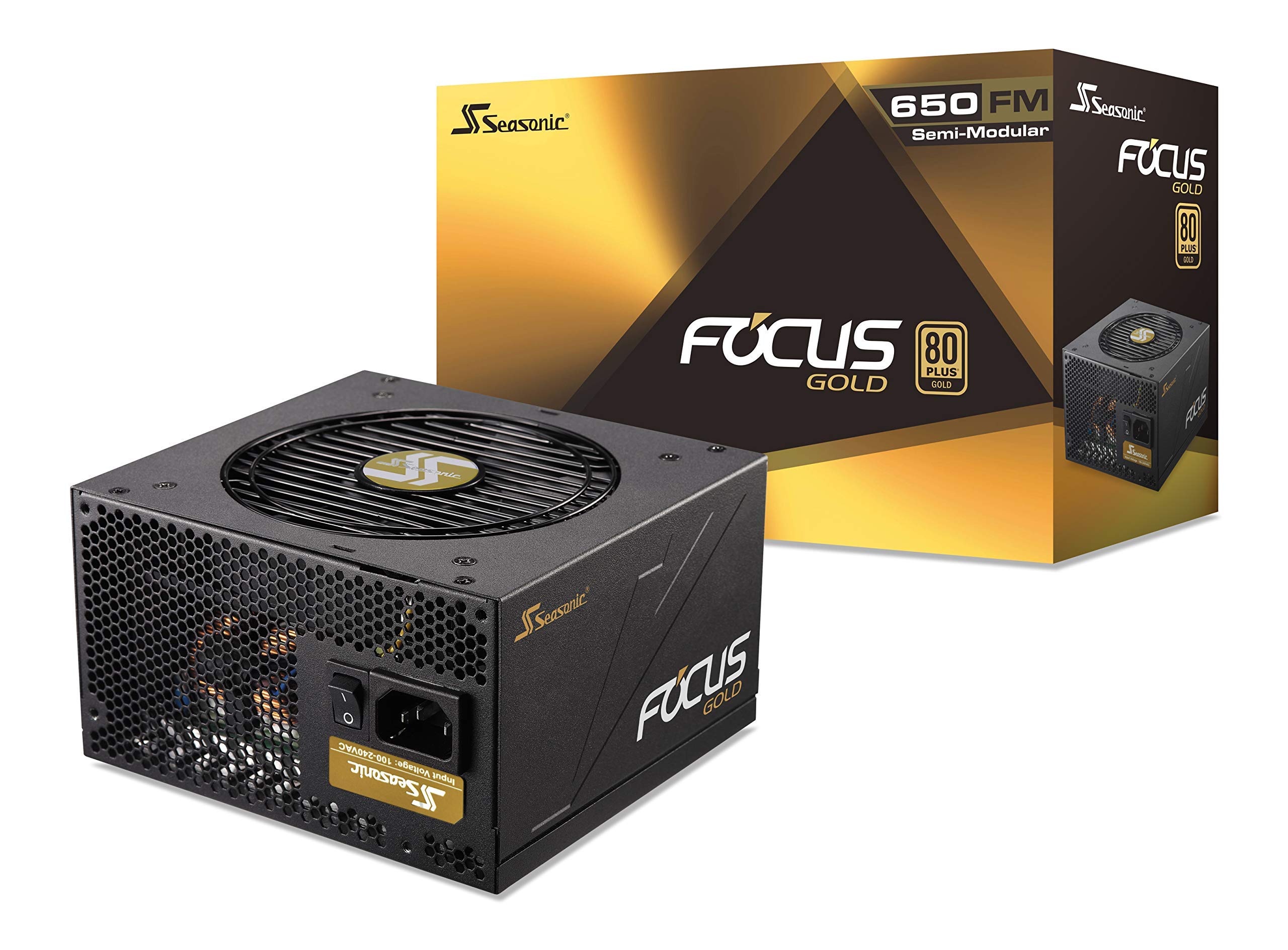Seasonic FOCUS 650 Gold SSR-650FM 650W 80+ Gold ATX12V & EPS12V Semi-Modular 7 Year Warranty Compact 140 mm Size Power Supply