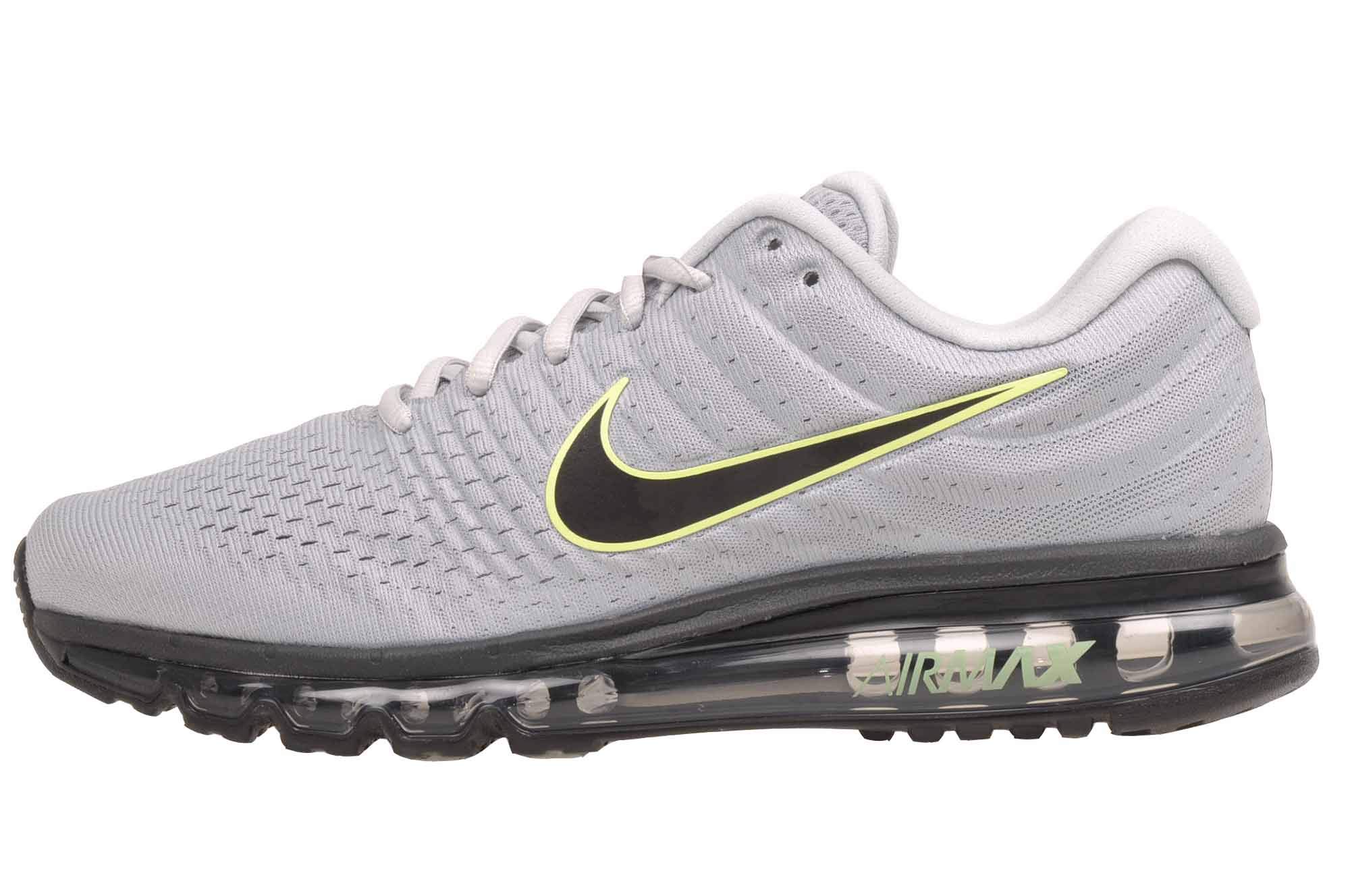 Nike Mens Air Max 2017 Running Shoes (14, Wolf Grey/Black/Pure Platinum)
