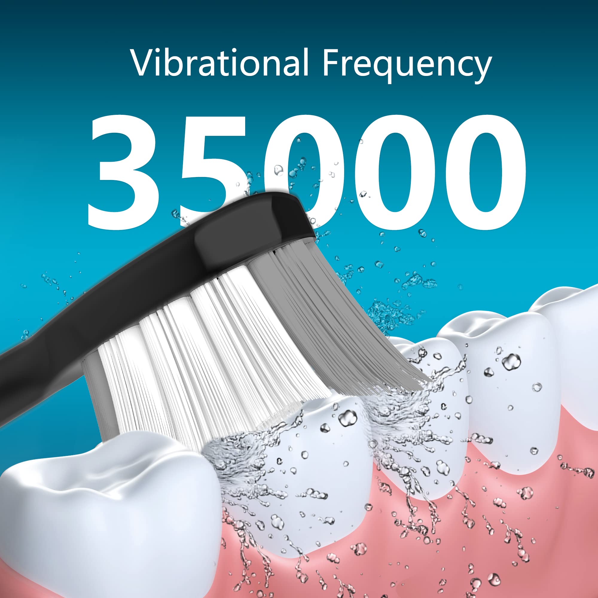 EKLMGEK Rechargeable Electric Toothbrush - IPX7 Waterproof Toothbrush with 8 Pcs Replacement Brushheads, 5 Modes