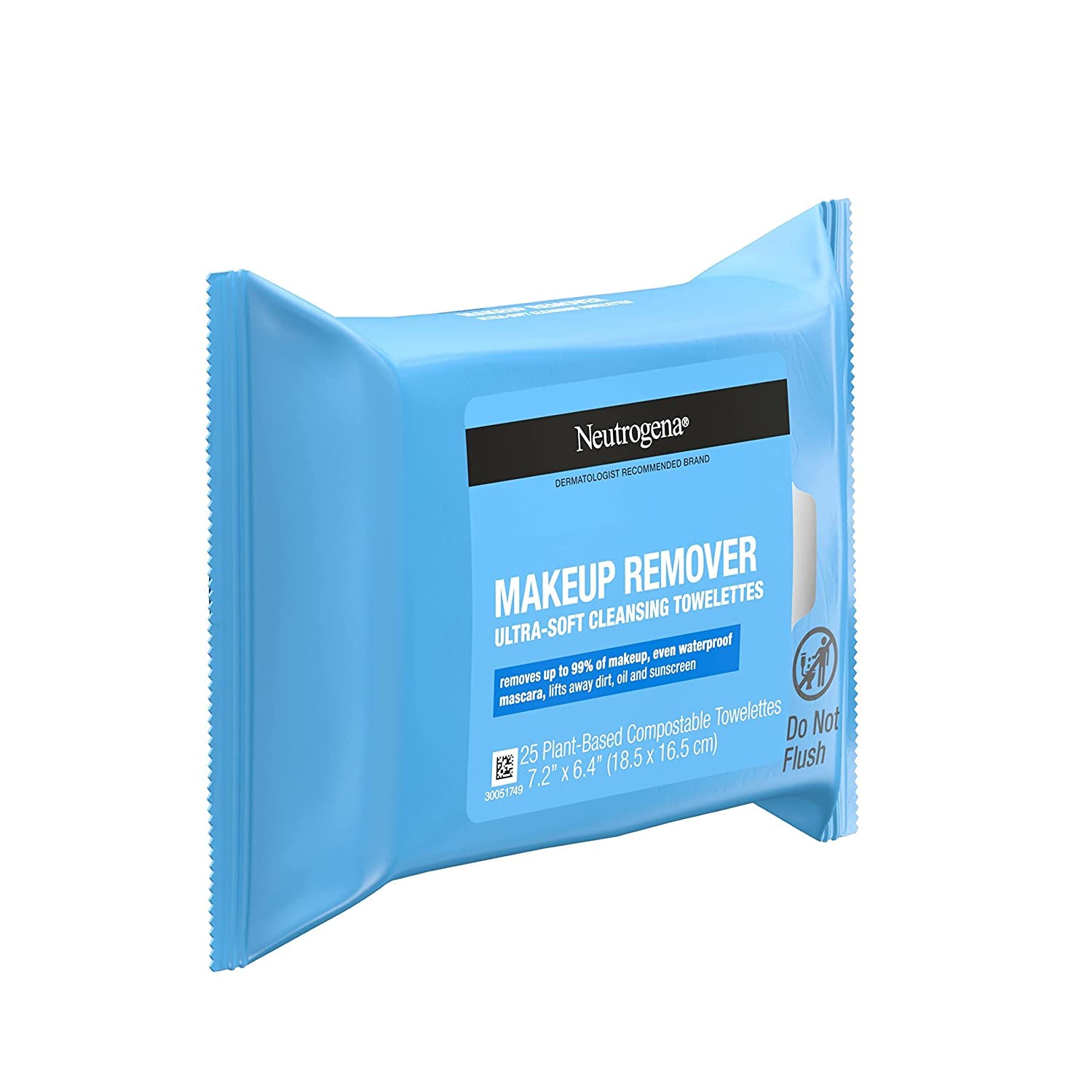 Neutrogena Makeup Remover Cleansing Towelettes, Daily Face Wipes to Remove Dirt, Oil, Makeup & Waterproof Mascara, 25 ct. (Pack of 2)