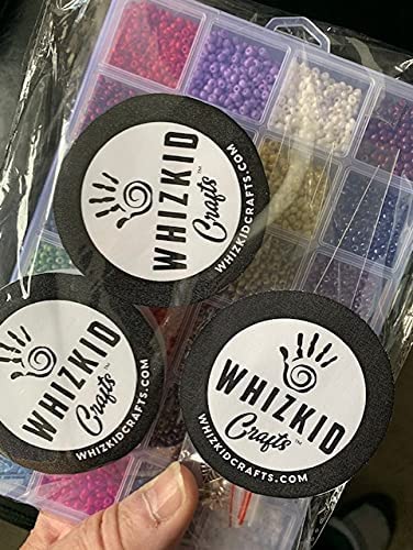 Bead Bracelet Kit - DIY Jewelry Making with Multi-Colored Glass Beads (24 Colors, 200 Pieces Each) and String in Classic Container