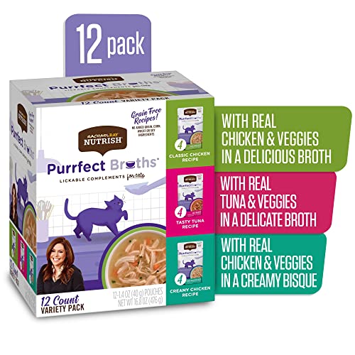 Rachael Ray Nutrish Grain Free Chicken and Tuna Recipe Variety Pack Wet Cat Food, 1.4 oz., Count of 12