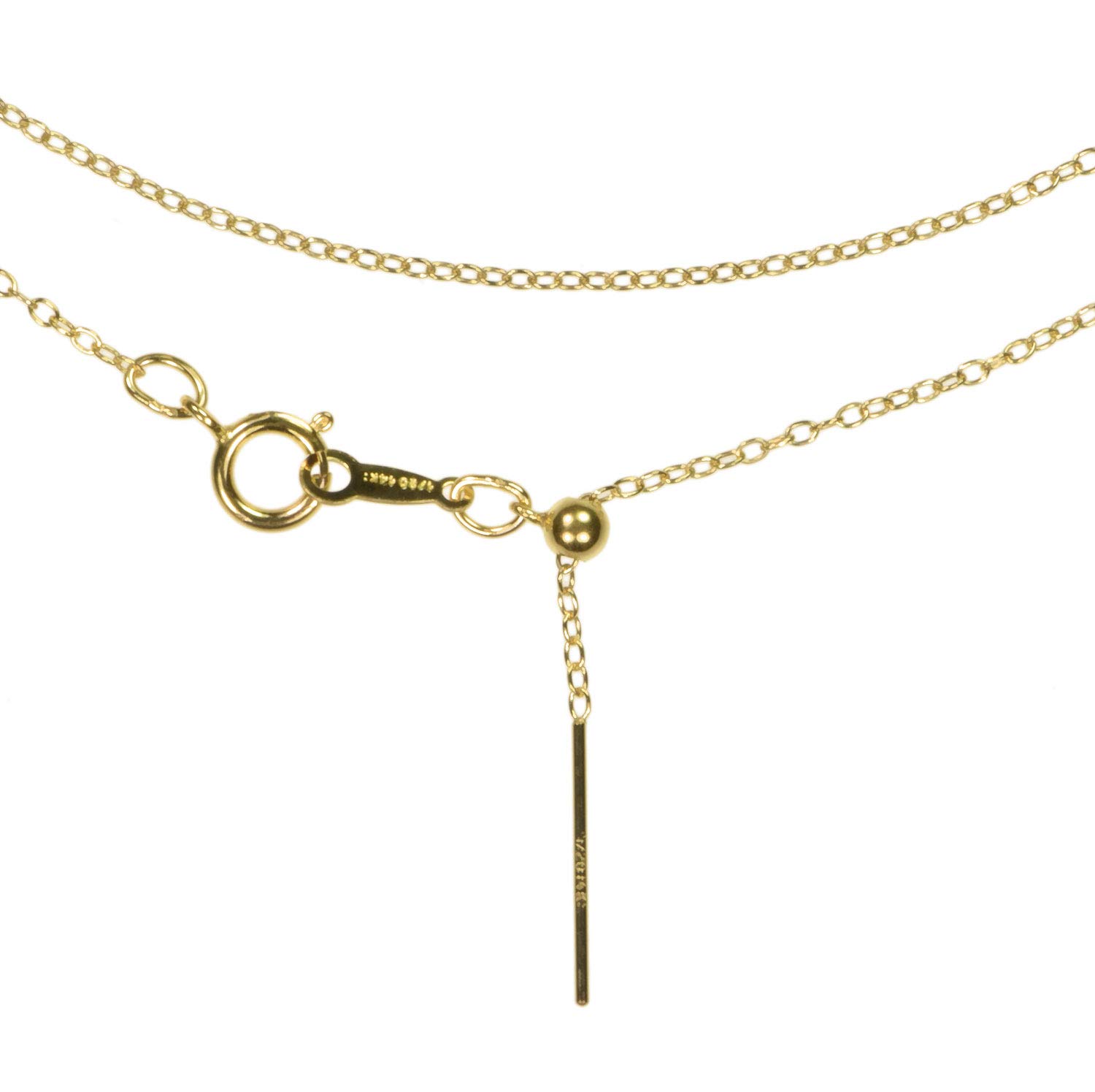 uGems 14kt Gold 18" Add-A-Bead Box Chain Necklace