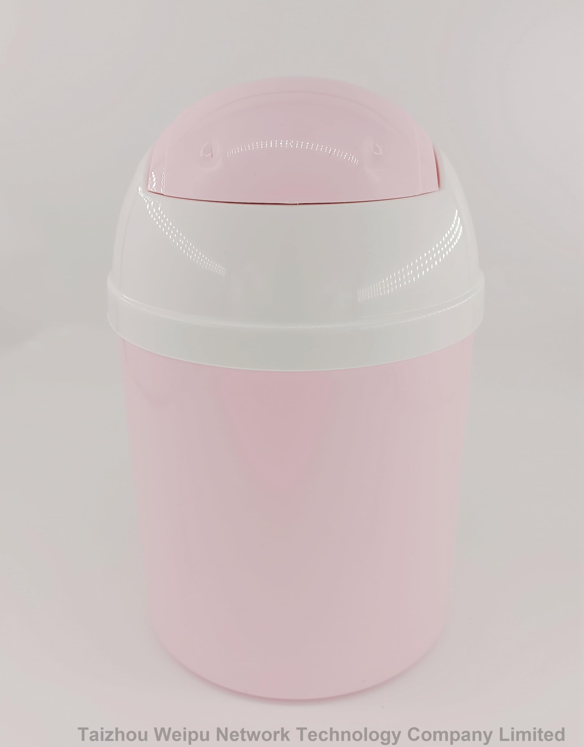 Girls Cute Pink Desktop Mini-Trash Bin Can Waste Bucket with Pink Bow(Rubber Bowknot)
