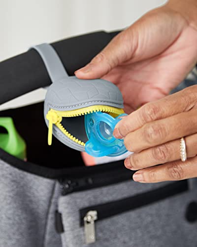 Skip Hop Silicone Pacifier Holder, Grab & Go, Grey