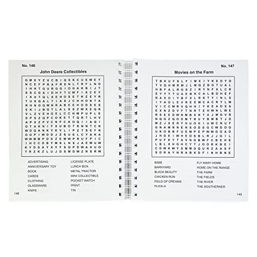John Deere Word Search, Multi-Level Spiral-Bound Puzzle Book Including More Than 250 Farm, Tractor, and Animal Puzzles (Part of the Brain Busters Puzzle Collection)