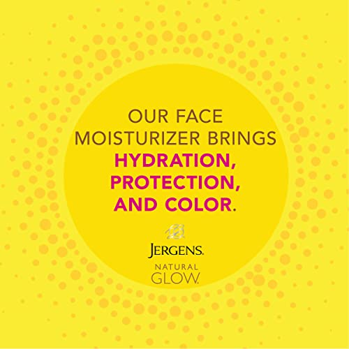 Jergens Natural Glow Face Moisturizer with SPF 20 Sunscreen, Fair to Medium Skin, Oil Free, UVA/UVB Protection - 2 oz