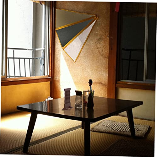 Cabilock 1pc Japanese Creative Screen Decor Mini Chinese Screen Mini Divider Screen Playhouse Mini Screen Japanese Screen Desk Topper Desktop Screen Ornament Screen Divider Wooden Black
