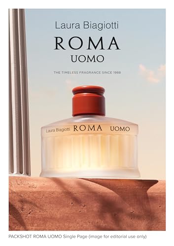 Laura Biagiotti Roma for Men Classic and Elegant Scent - Opens with Grapefruit, Bergamot and Basil - Reveals Your Seductive and Masculine Side - Perfect for Date Night - 1.3 oz EDT Spray