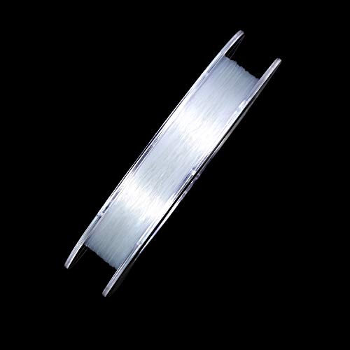 Tatuo 200 m Clear Nylon Invisible Thread String for Hanging Christmas Ornaments, Bracelet Making, Sew Hobby, Clear Beading Thread with Bead Needle (0.25mm)