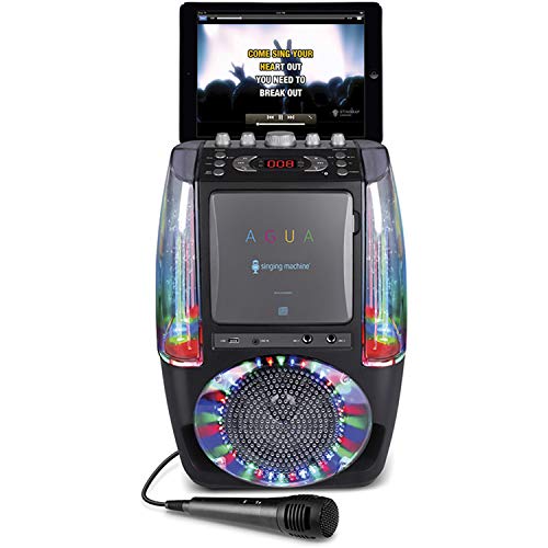 Singing Machine SML605 Karaoke System with LED Disco Lights - Black (No Dancing Water)