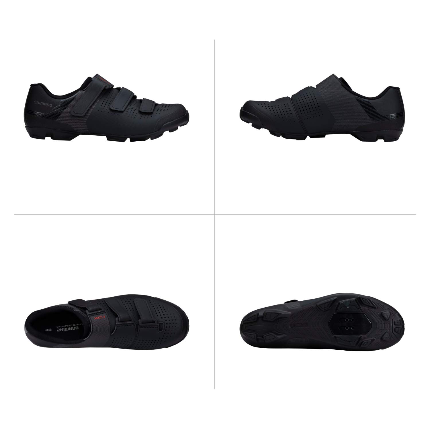 Shimano SH-XC100 Men's Indoor and Outdoor Cycling Performance Shoe, Black, 11 - 11.5 Men (EU 46)