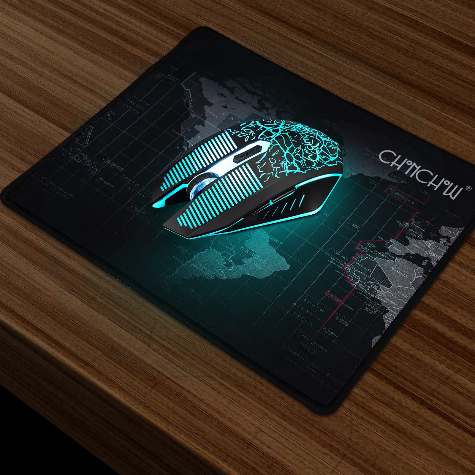 CHONCHOW USB Gaming Mouse Wired Programmable RGB Optical 7 Button Macro Mice 7200DPI 1000Hz Color Customized Backlit Compatible with Xbox one X PS4 PS5 Windows 7/8/9/10/11 Switch
