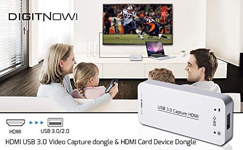 Video Capture Card, HDMI to USB 3.0 Capture Card, Analog Video Capture Dongle Device, Full HD 1080p 60FPS Live Streaming and Recording for Switch PS5 PS4 Xbox, Compatible with Windows Linux Mac OS