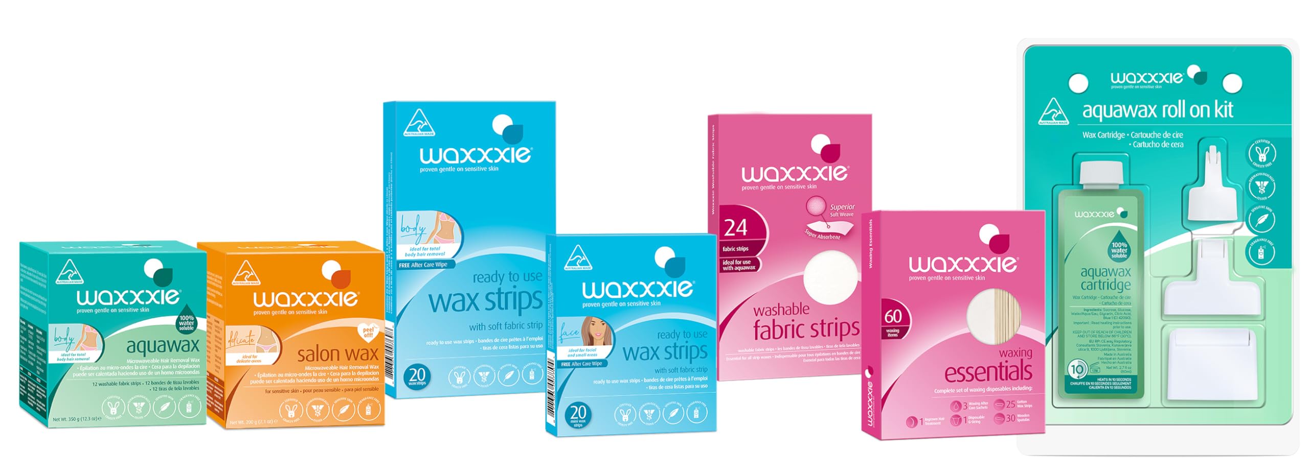 Waxxxie Ready To Use Body Strips 20pk Professional Large Pre Waxed Strips for Salon Quality Waxing from your Home