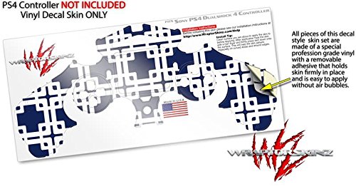 WraptorSkinz Skin Compatible with Sony PS4 Dualshock Controller PlayStation 4 Original Slim and Pro Boxed Navy Blue (Controller NOT Included)