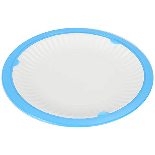 Trenton Gifts 10-Inch Reusable Plastic Paper Plate Holders, Picnic Supplies (12 Set - Assorted Colors)