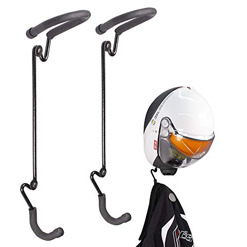 US2U Wall Hooks Coat and Hat Rack – Heavy Duty Wall Mounted Entryway Organizer Hanger for Coats, Hats, Caps & Helmet Mount - Sturdy & Decorative Solution to Organize, Storage Or Display - 2 Pack