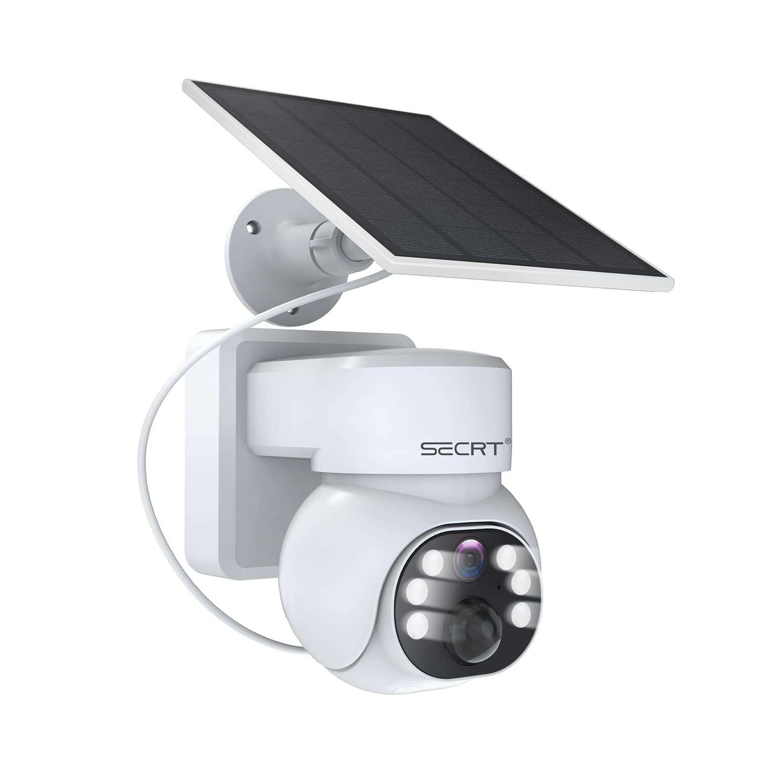 SECRT 3G/4G LTE Outdoor Cameras Wireless, Solar Powered Home Security Cameras with SIM Card, No WiFi, 4MP Night Vision, Pan Tilt 355°View Spotlight, PIR Motion Sensor, 2 Way Talk