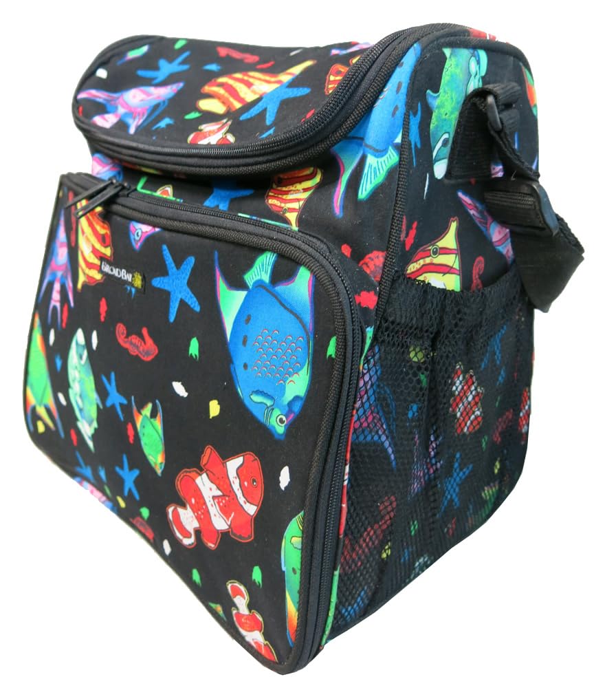 Tropical Fish Diaper Bag Deluxe Fish Theme Baby Bag - Loaded with Features & Pockets Gift For New Mom or Dad