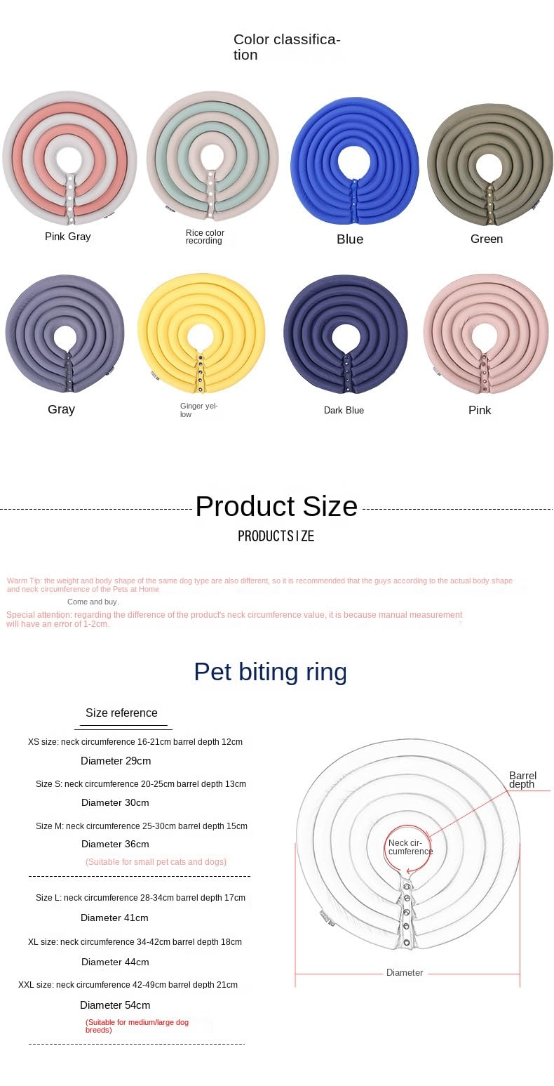 Dog Cone Collar, Inflatable Dog Neck Donut Collar Alternative After Surgery, Soft Protective Recovery Cone for Small Medium Large Dogs and Cats Puppies - Alternative Collar (Dark Blue,XL)