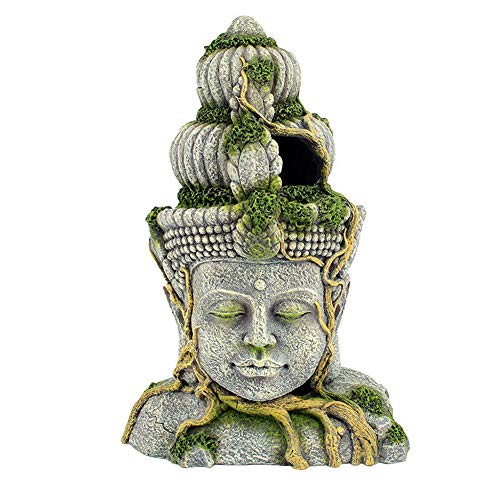 Sunyiny Aquarium Decorations Head Sculpture Aquarium Decor Ornament Large Fish Tank Decorations for 20 30 Gallon Aquarium