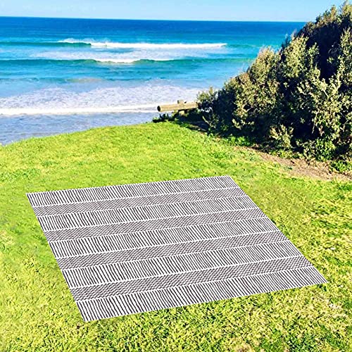 Splat Mat for Under High Chair/Arts/Crafts, Triluby 51" Waterproof Non Slip Food Splash Mat for Eating Mess, Washable Weaning Mat Reusable Spill Floor Protector (Stripe)
