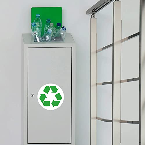 Pop Resin 1.5" Inch Recycle Logo Stickers Round Recycling Symbol LabelsĀ Self Adhesive Indoor and Outdoor Stickers 500 Per Roll