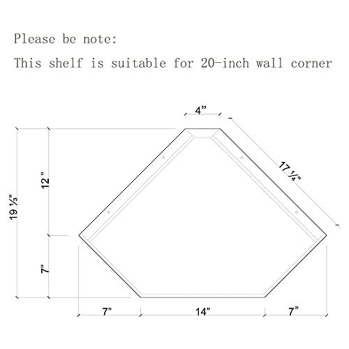 WELLAND Big Size Phoenix Corner Wall Mount Shelf for DVD Players/Cable Boxes/Games Consoles/TV Accessories, White