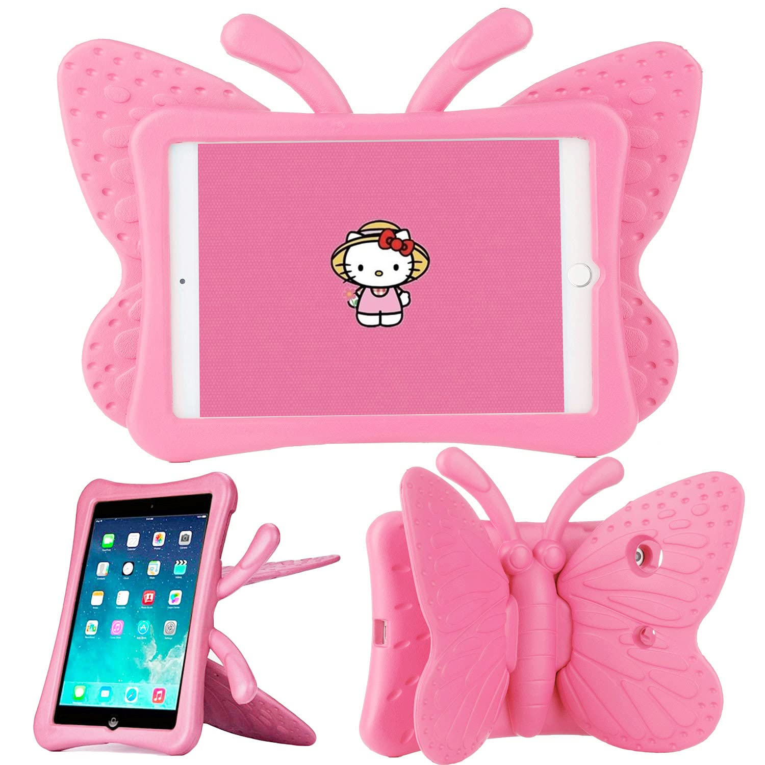 Xboun Butterfly Series EVA Shock Proof Protective Case for iPad Mini (Pink)