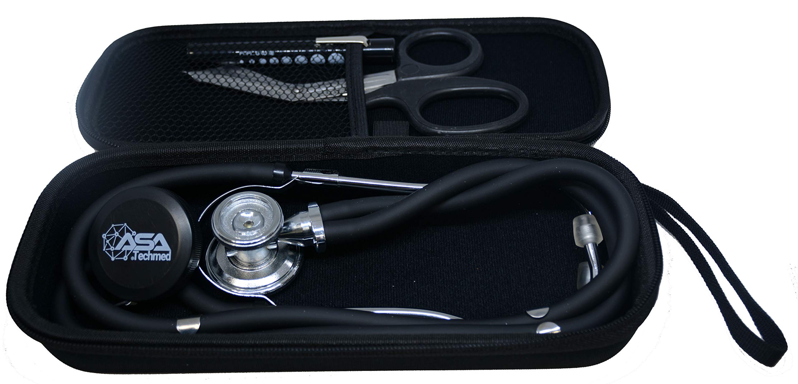Sprague Rappaport Stethoscope Dual Head Adult + Free Lightweight Storage Case, Multipurpose Sheers, Penlight, Measuring Tape