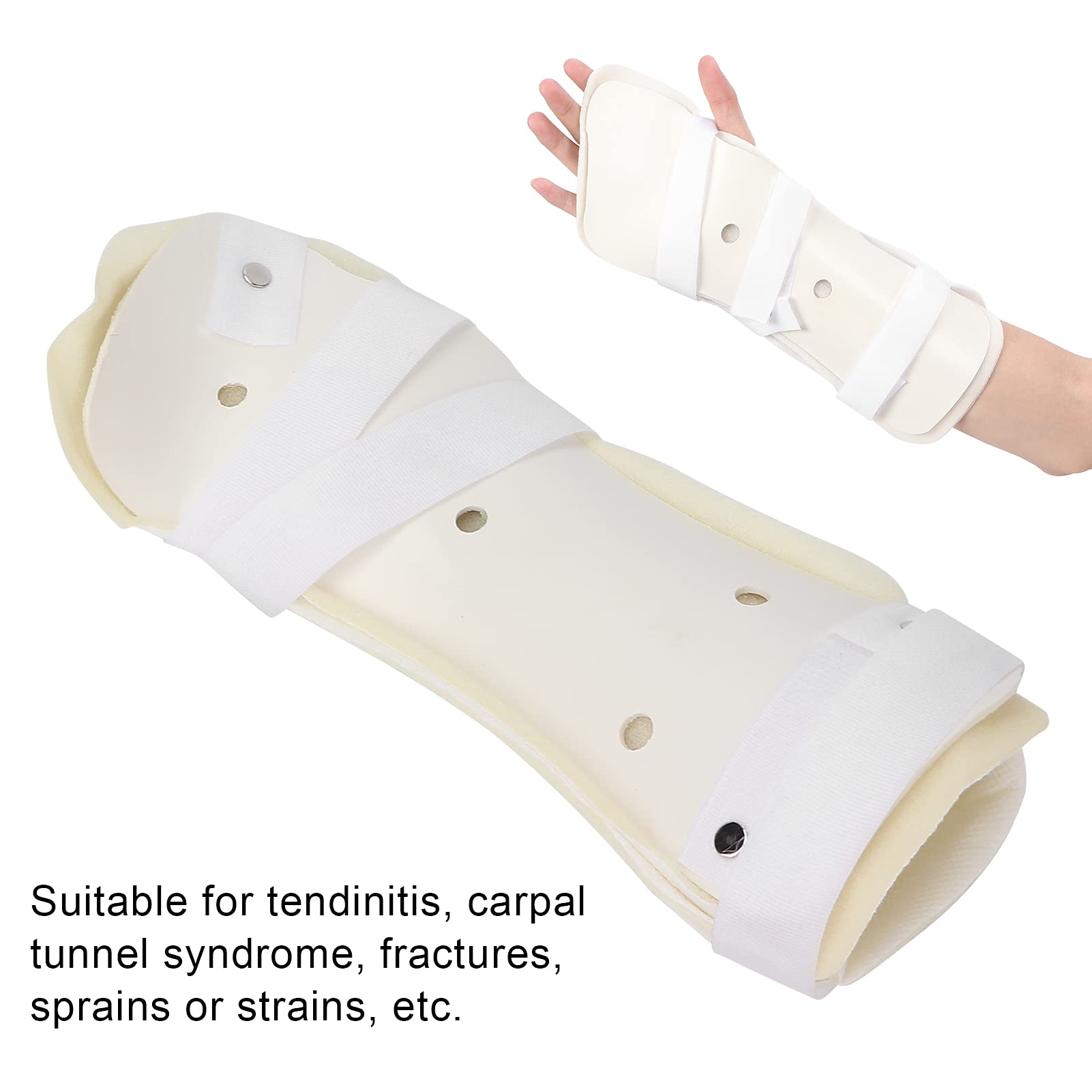 Wrist Splint, Wrist Brace Pain Relief Hook and Loop Fastener for Patient for Sports Injuries for Postoperative Recovery(Right hand, M)
