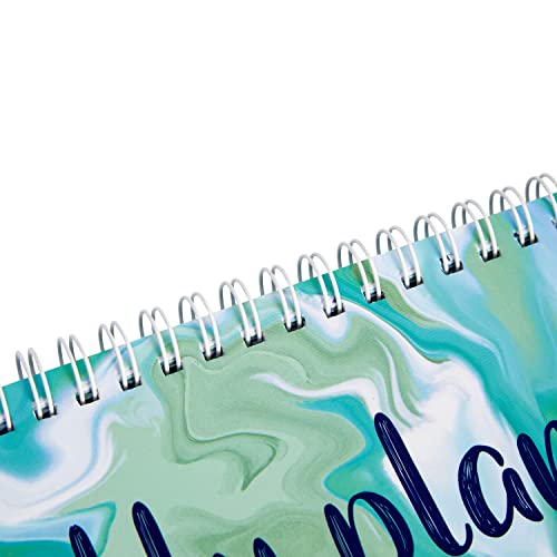 Undated Weekly Planner, Goals, Shopping, To Do List, Horizontal Desk Calendar (Spiral Bound, 12 x 4 in)