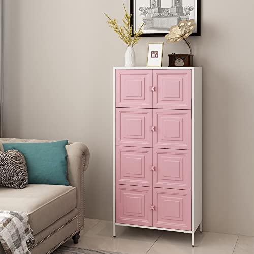 MIOCASA Metal Locker with 8 Doors Storage Cabinet Home and School Storage Organizer Steel Cabinet for Clothes,Bags,Toys and Book (S-Locker-08)
