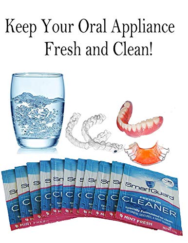 SmartGuard Premium Cleaner Crystals β(110 Cleanings)- Removes Stain, Plaque & Bad Odor from Dentures, Clear Braces, Mouth Guard, Night Guard & Retainers.