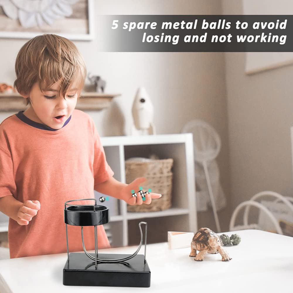 Kinetic Art Perpetual Motion Machine,Silence Physical Balance Kinetic Energy Model Swinging Levitating Ball, Decompression Cycle Ornaments, Children's Adult Art Craft Decoration,New Upgrade