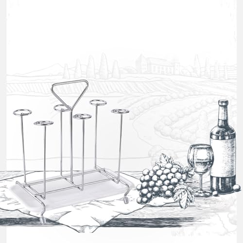 XINAJUND Simple Water Cup Drainage Rack Adjustable Cup Drainer Shelves Organized Cup Drying Stand Rack for Tabletop Desktop