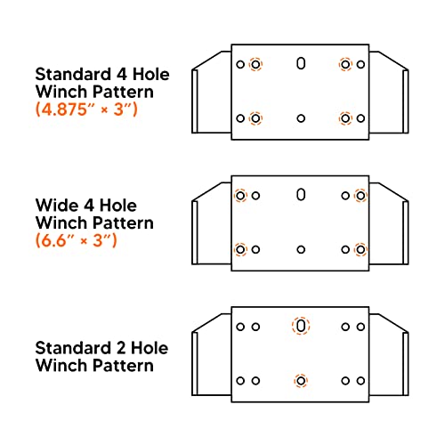 Winch Mounting Plate Bracket Kit Compatible with Honda Pioneer 500 2015-2023 Pioneer 520 2021-2023