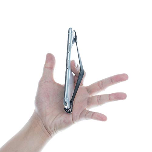WANPOOL Universal Non-Slip Silicon Hand Strap Grip Compatible with iPhone 14 Pro Max / 13 Pro / 12 / 11 / Xs Max / Xs / XR / X / 14 Plus / 8 / 7 Plus / 7 and Galaxy S22 and Other Smartphones - Black