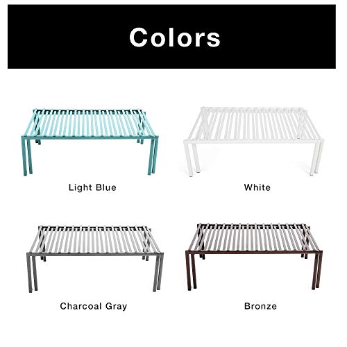 Smart Design Premium Extendable Storage Shelf – Lengthen from 16 to 32.5 in., White – Steel Pantry Organizer with Rust-Resistant Finish and Non-Slip Feet for Easy Home Organization and Storage