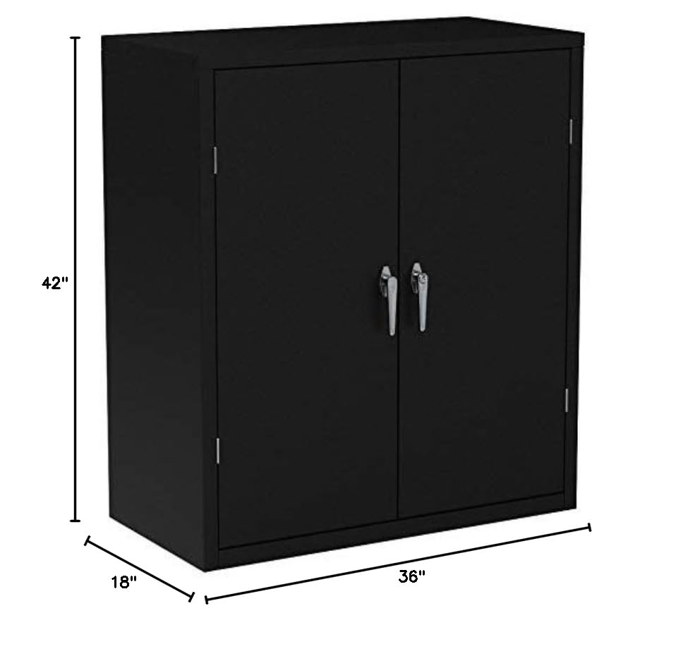 HON Brigade Series Five-Shelf Storage Cabinet - High Storage Cabinet, 36w by 18d by 42h , Black (HSC1842)