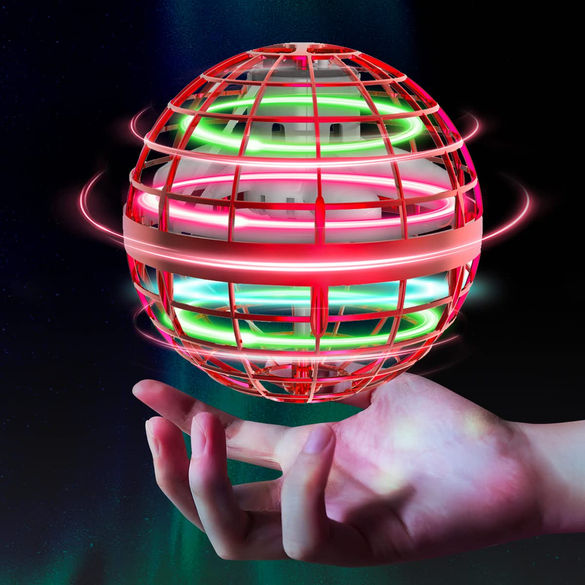 Tikduck Flying Orb Ball 2025 Toys Soaring Hover Boomerang Spinner Hand Controlled Mini Drone Cosmic Globe Spinning Kids Outdoor Fly Toy Birthday Gift Cool Stuff for Boys Girls 6 7 8 9 10+ Year Old